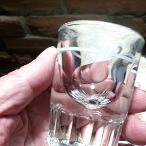 Vintage Heavy Bottom Shot Glass Set, Shot Glass Set, Old Clear Glass ...