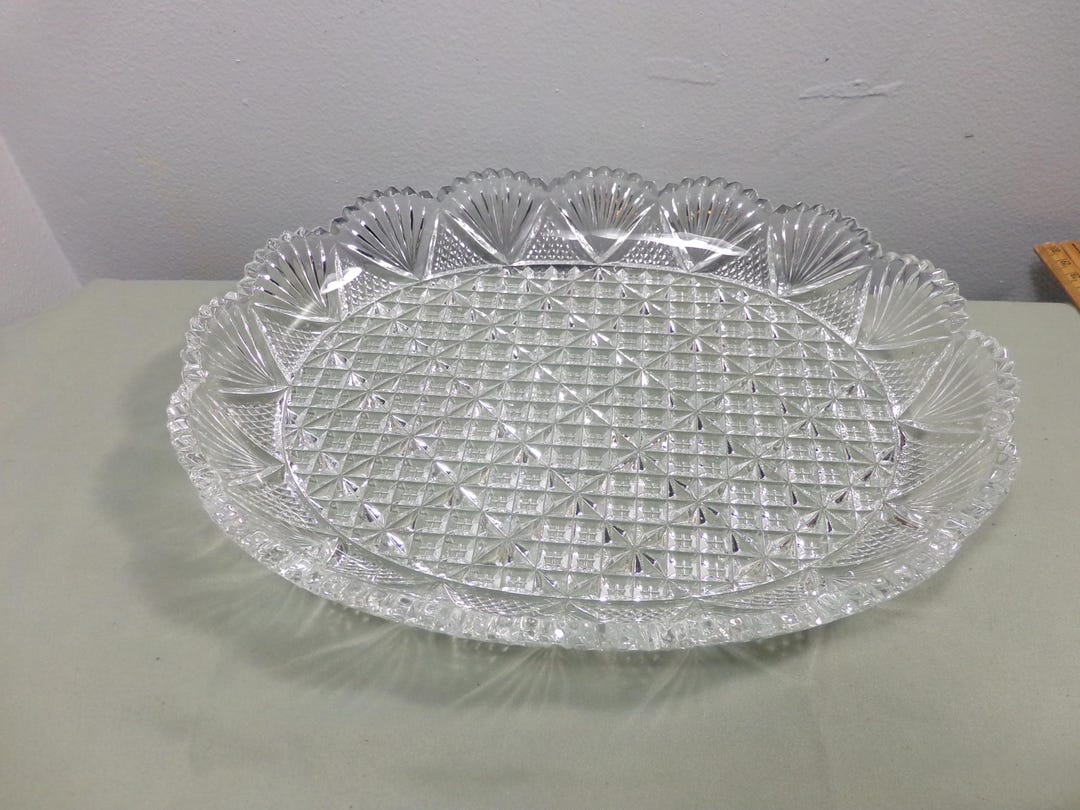 Vintage Crystal Serving Platters