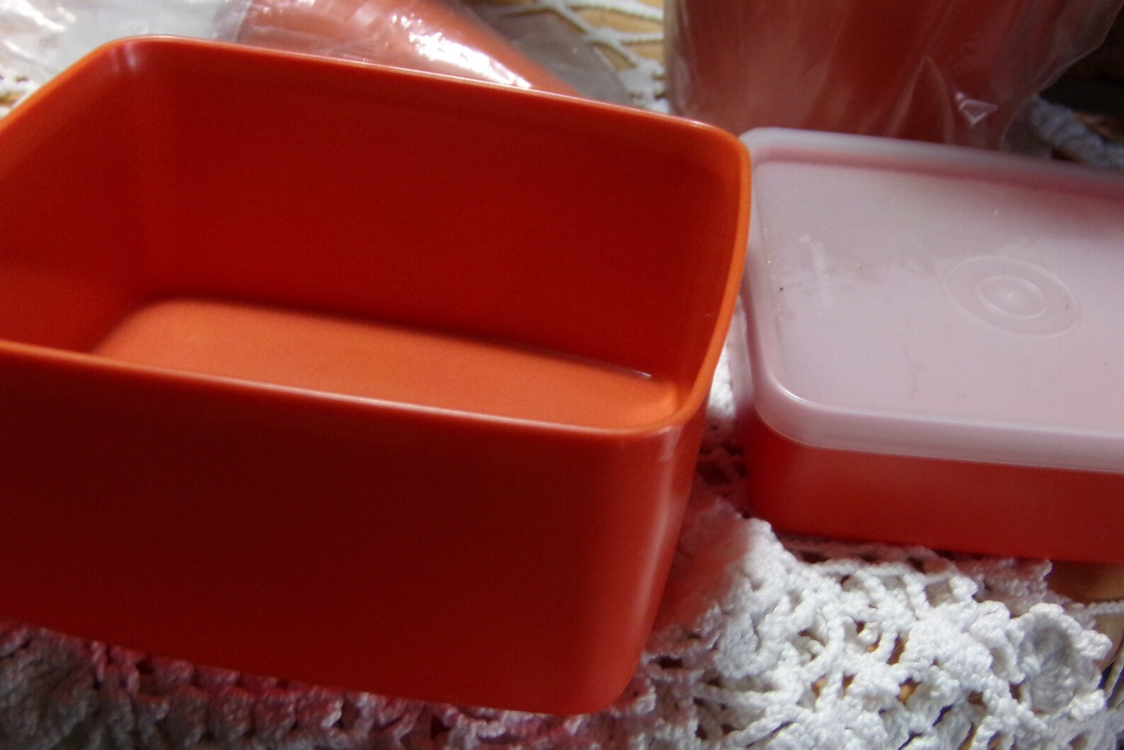 Vintage Tupperware Orange White Striped Cooler Picnic Set - Etsy