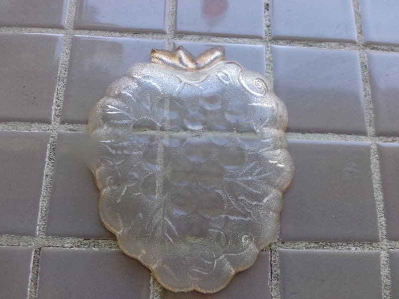 Vintage Glass Grape Pattern Dish Trinket Dish Grape Pattern - Etsy
