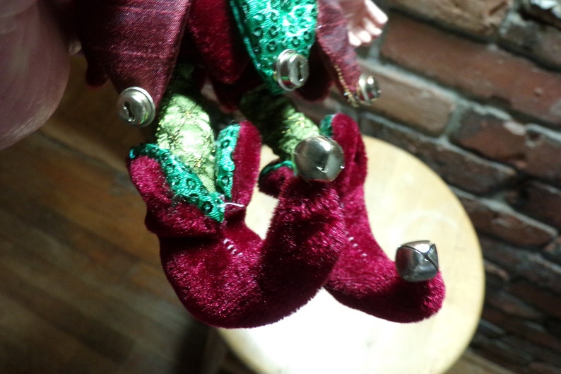 Vintage Christmas Elf Jester Elf Court Jester Doll Ornament | Etsy