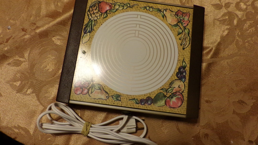 Vintage Warm O Tray Fruit Design, Hot Plate, Working Hot Plate, 1970’s ...