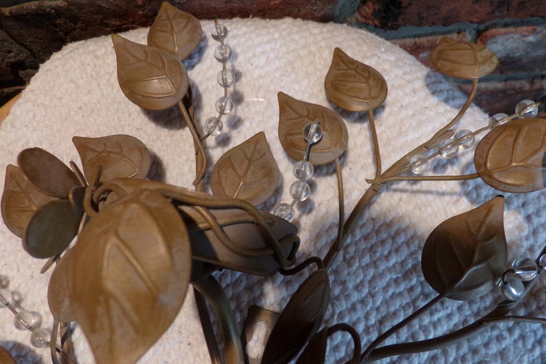 Metal Floral Wall Decor, Leaf and Flower Wall Sconces, Tea Light Wall ...