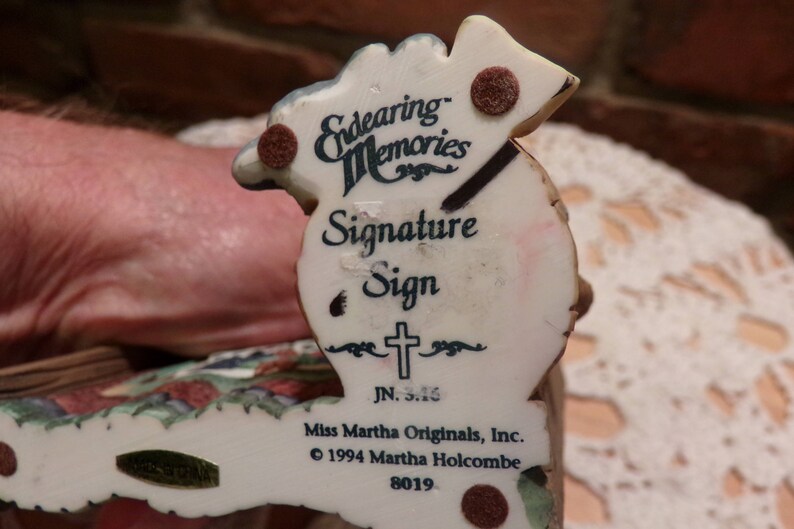 Endearing Memories Signature Sign by Miss Martha Originals From 1994 ...