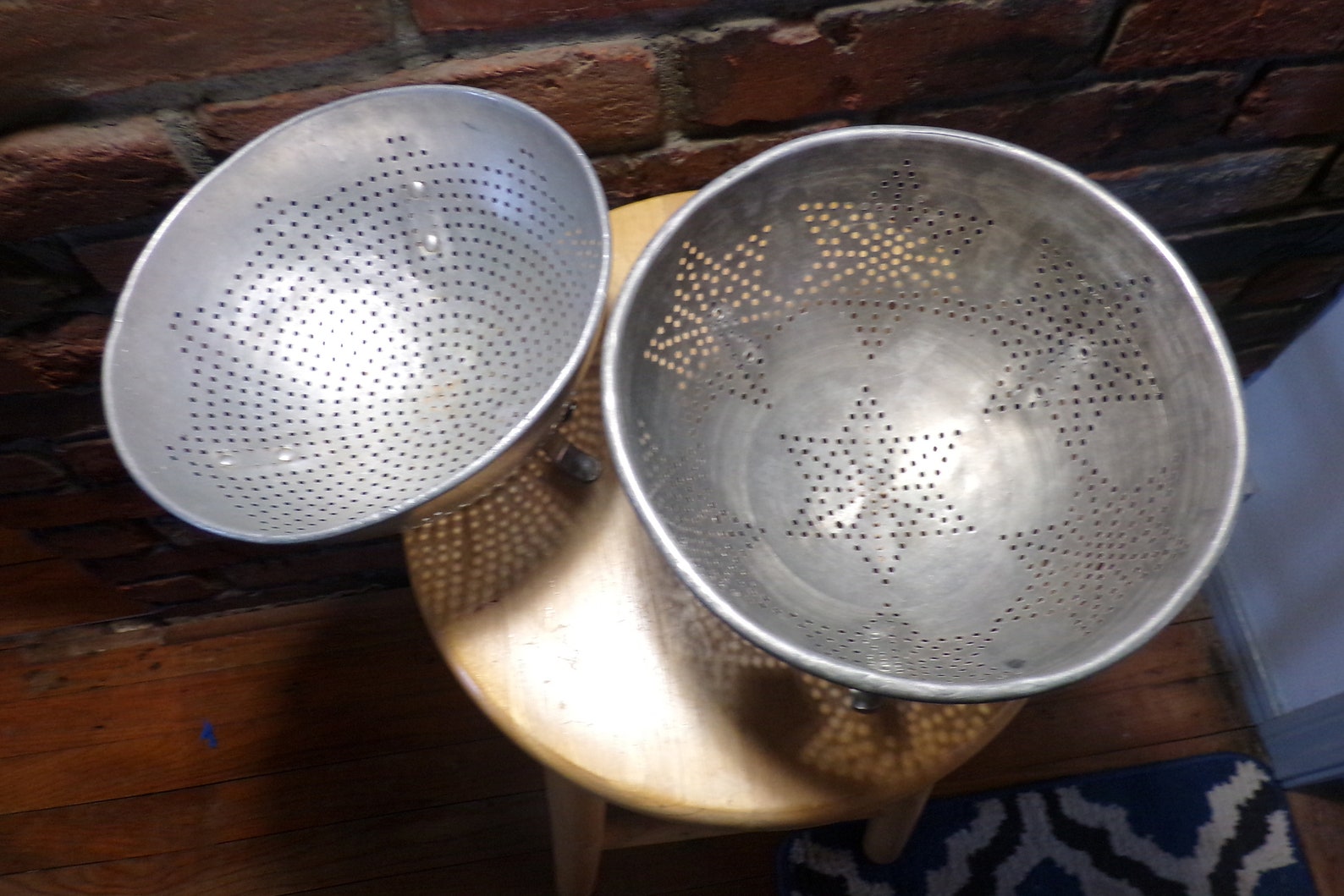 Vintage Aluminum Footed Colander Rustic Farmhouse Kitchen - Etsy