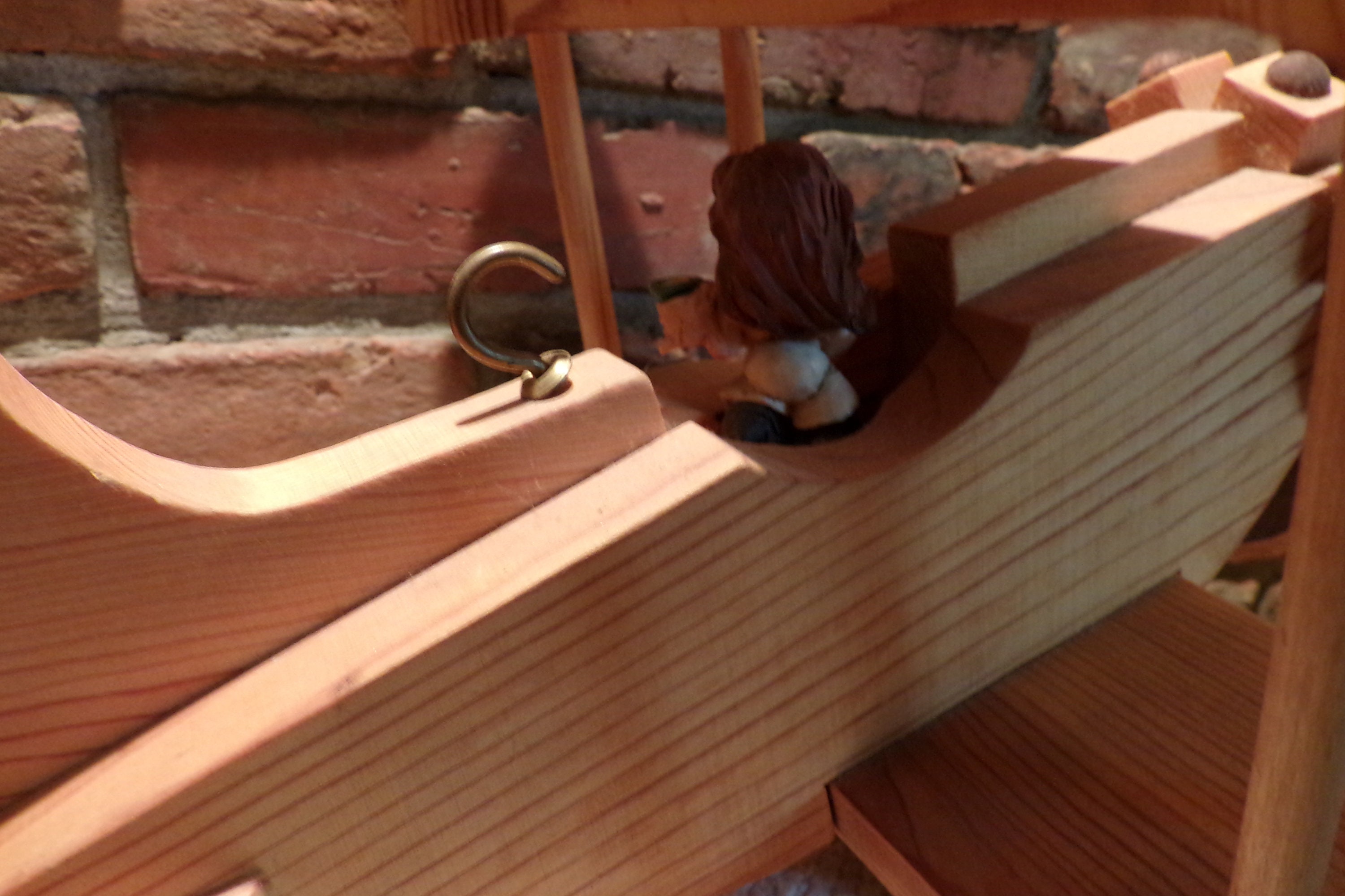 Vintage Wood Biplane, Wood Plane, Airplane Made of All Wood, Bi-wing ...
