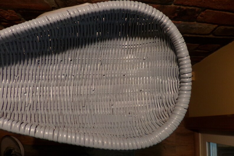 Vintage Wicker Ladle Wall Basket Blue Ladle Wall Basket Blue | Etsy