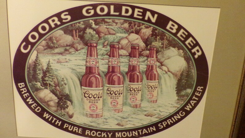 Coors Advertising Vintage Beer Sign Framed and Matted Coors | Etsy
