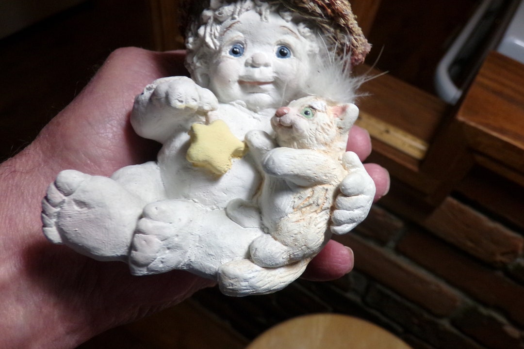 Vintage Dreamsicles Chalkware Cherub With Rabbit Kristin, Dreamsicles ...
