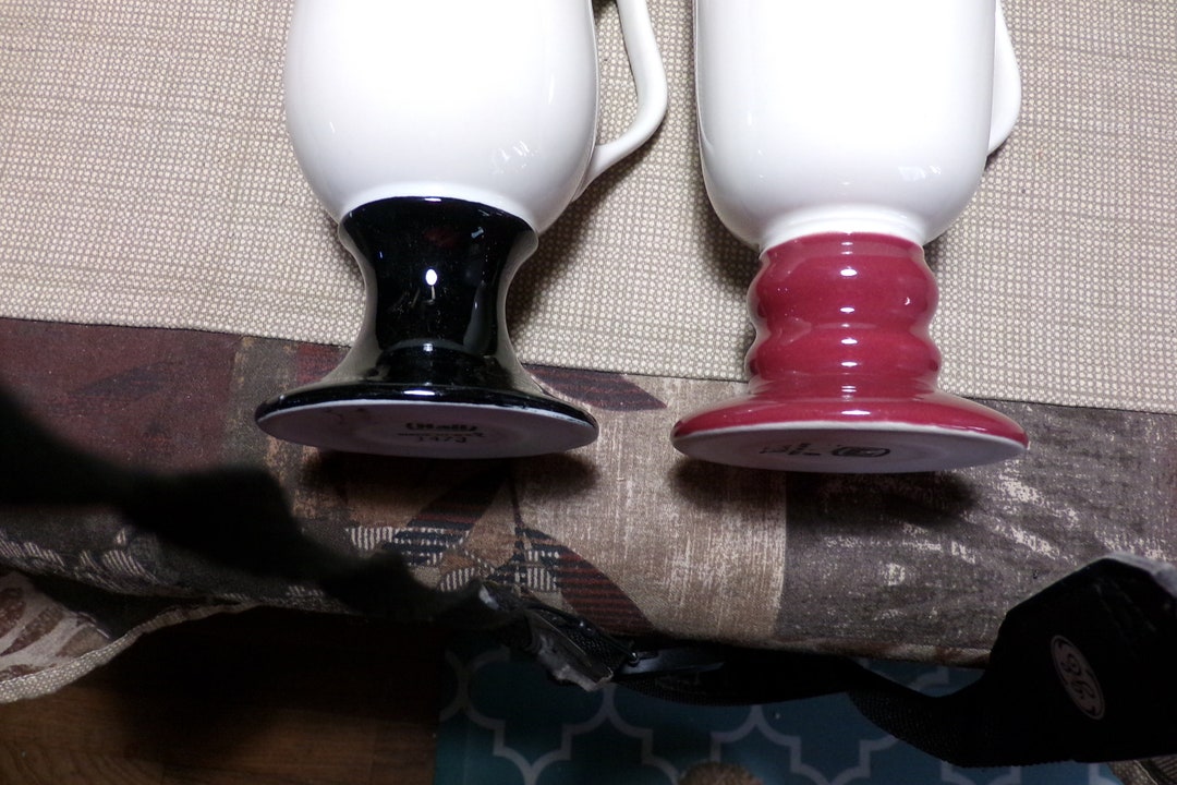 Vintage HALL 1272 Ceramic Pedestal Irish Coffee Mugs, Pair of Hall ...