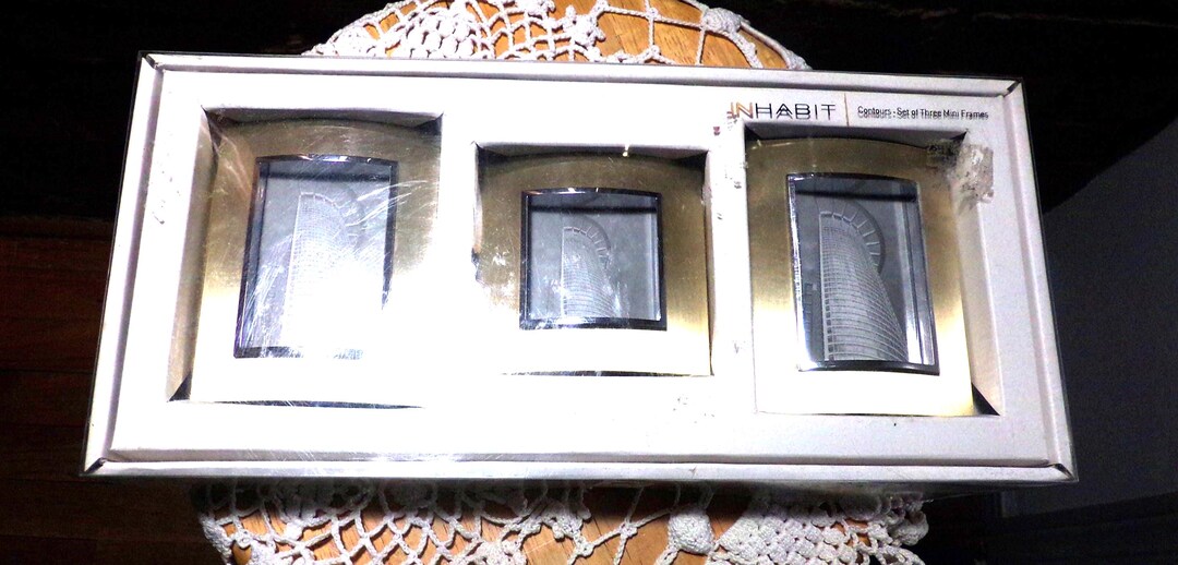 Macy's INHABIT Contours Set of Three Mini Frames, NOS Mini-3” by 2 ...