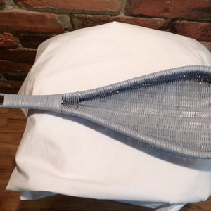 Vintage Wicker Ladle Wall Basket, Blue Ladle Wall Basket, Blue Spoon ...