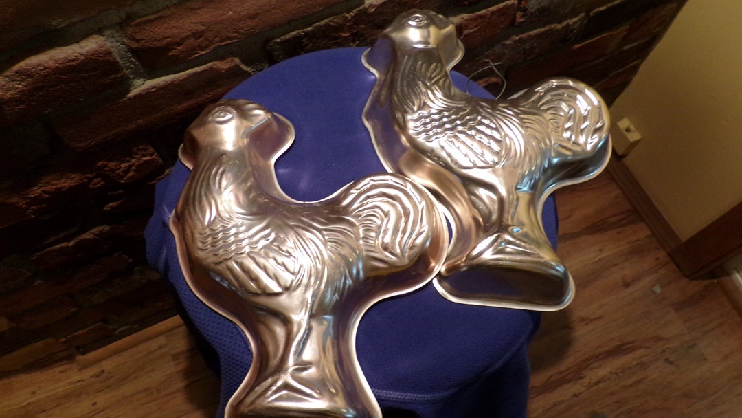 Vintage Copper Color Rooster Chicken Hen Jello Mold Wall Decor, Copper ...