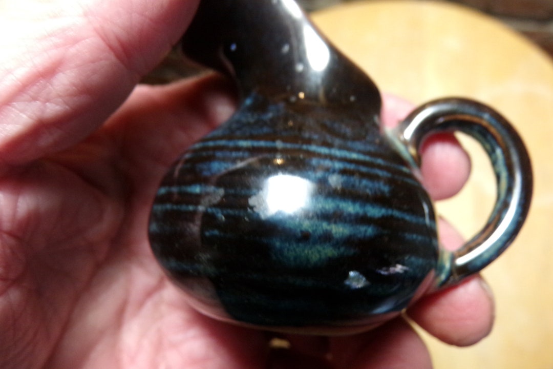 Vintage Small Pottery Pitcher, Miniature Pottery Pitcher, 1970’s Mini ...