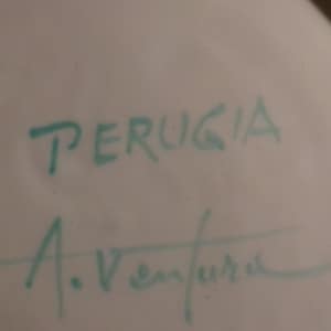 Italy Signed Pottery Hand Painted Bowl, Vintage Italian Perugia Bowl ...