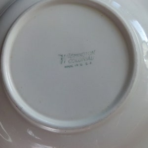 1930s Washington Colonial Porcelain Dishes, RARE Porcelain Red Band/22k ...