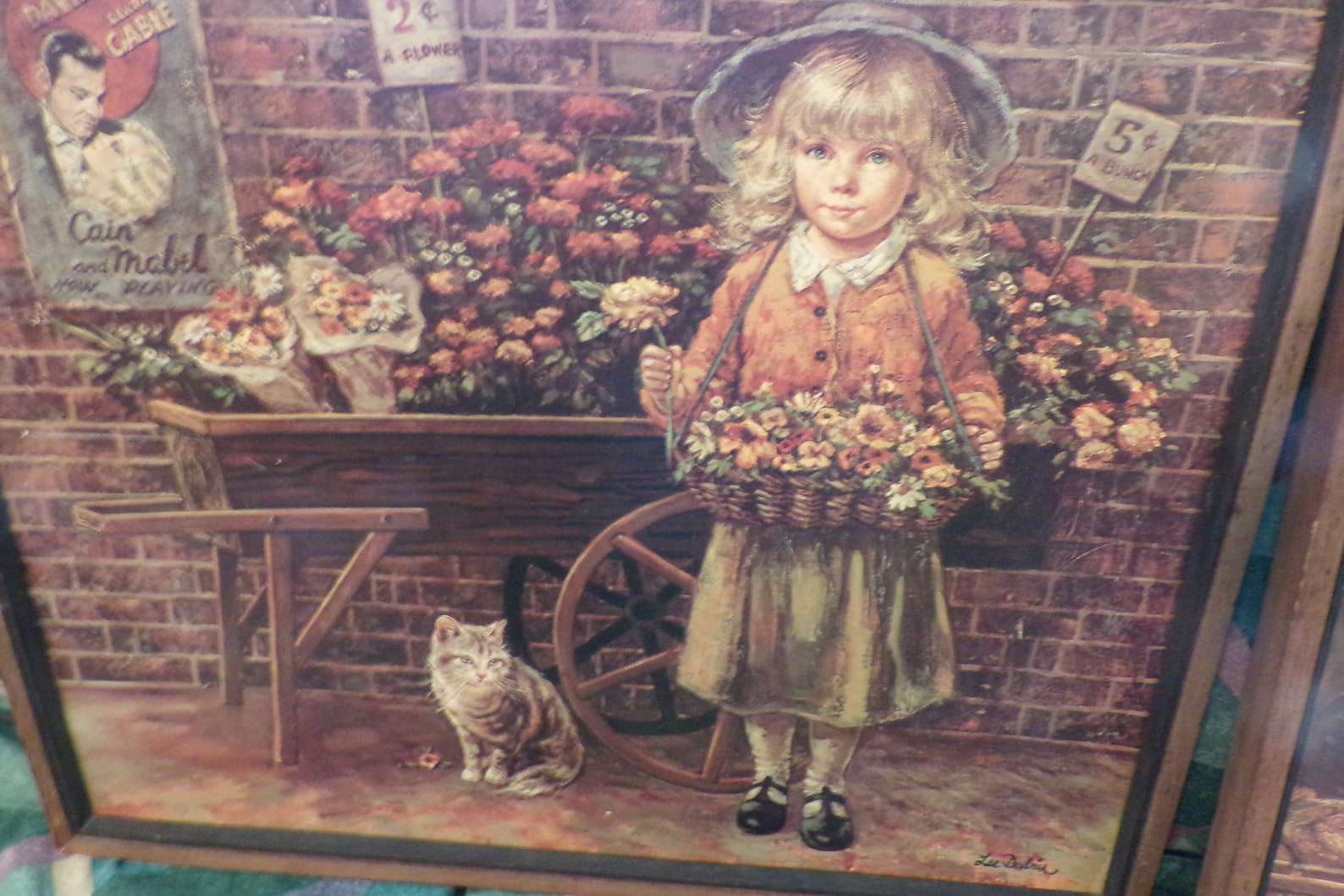 Vintage Lee Dubin Liza Flower Girl and Billy Art Wall Hanging | Etsy