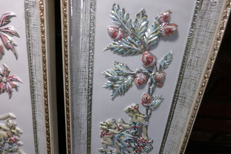 Vintage Four Seasons by Metalcraft Wall Décor, Mid Century Floral Wall ...