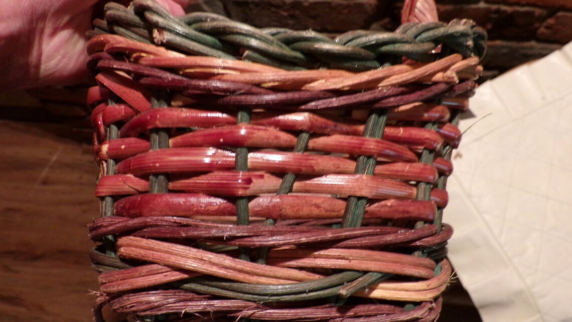 Vintage Harvest Basket 1990s Basket Vintage Square Basket - Etsy