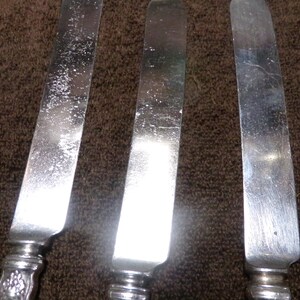 Antique Sharon 1847 Rogers Bros Silverplate Dinner Blunt Blade Knives ...