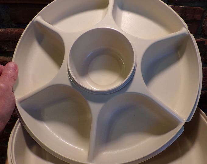 Vintage Almond Party Tray Divided Veggie Party Tray Tray - Etsy