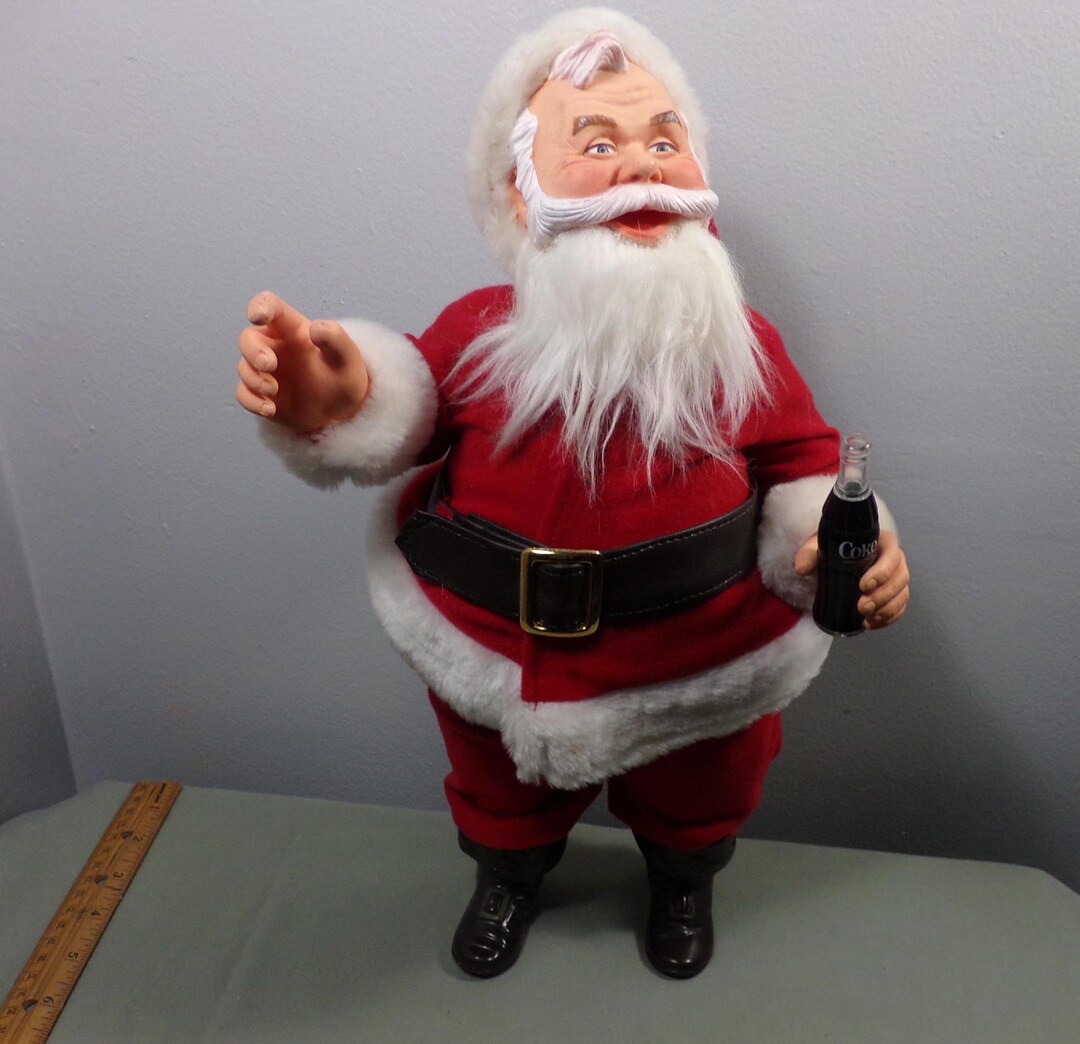 Vintage 1984 Dakin Bob Robinson Coca-cola Santa 16 Tall With Coke ...