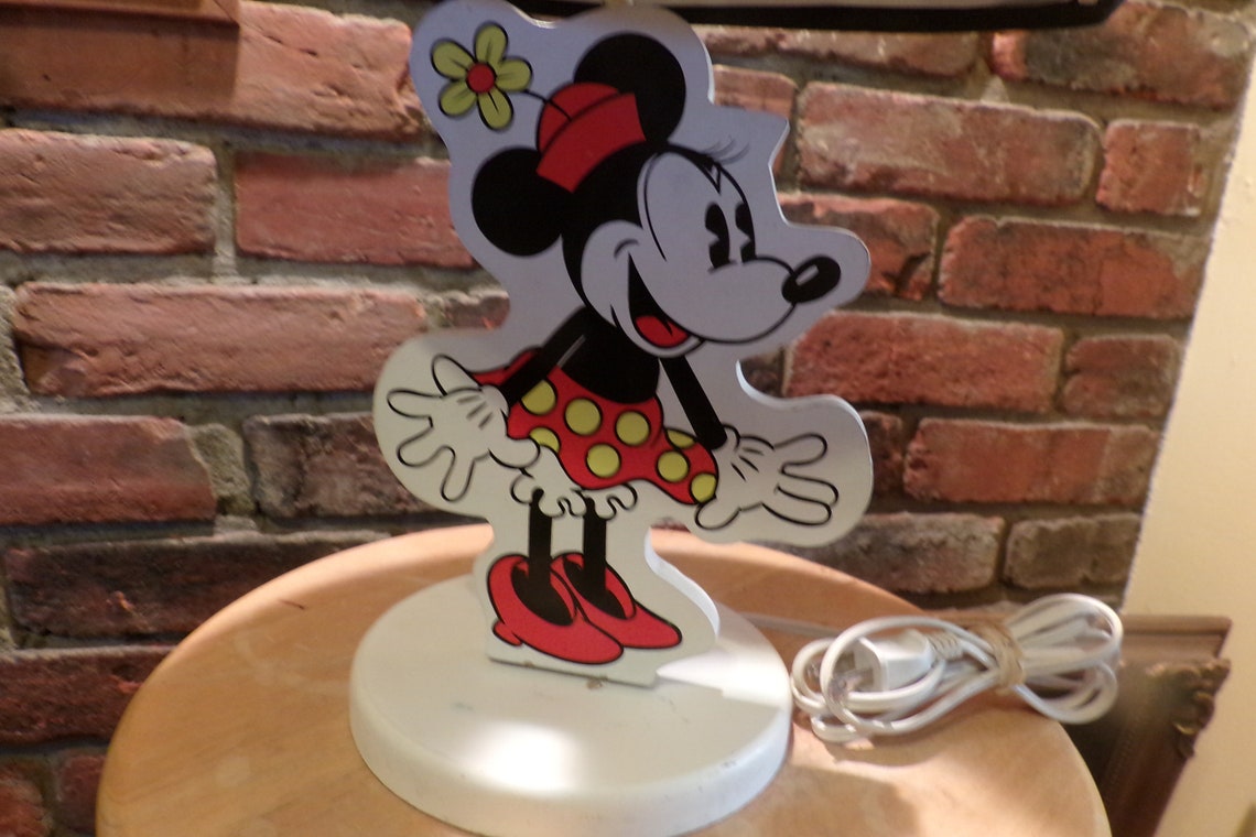 Vintage Wood Cutout Minnie Mouse Disney Lamp Minnie Mouse | Etsy