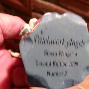 Vintage Patchwork Angels Figurine, Retrired 1998 Lot of 2 Susan Winget ...