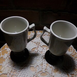 Vintage HALL 1272 Ceramic Pedestal Irish Coffee Mugs, Pair of Hall ...