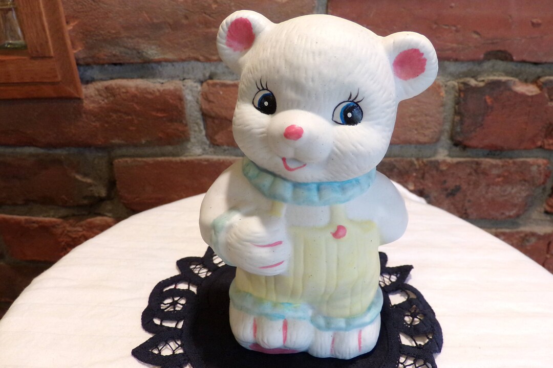Vintage Ceramic Bear Piggy Bank, Teddy Bear Bank, Vintage Bear Bank ...