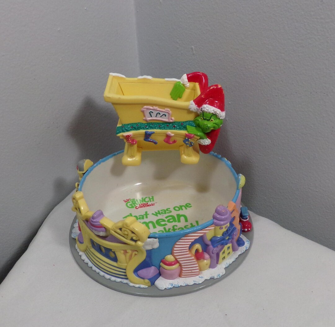 Vintage Grinch Cereal Bowl, 2000 Dr Seuss How the Grinch Stole ...