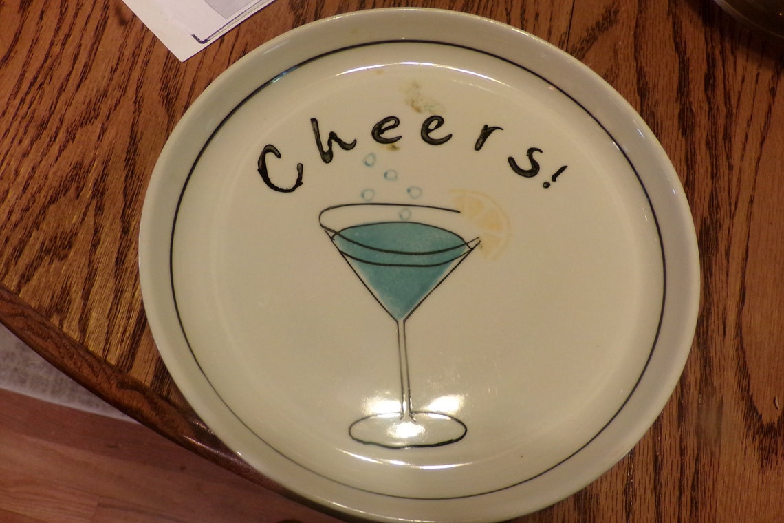 Cheers Martini Appetizer Plate FSG Replacement Plate - Etsy