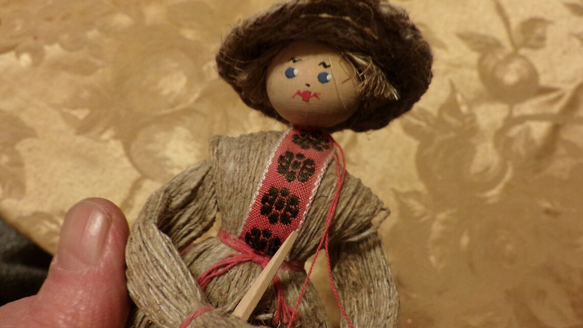 Vintage Handmade Folk-art Doll, Folk Art Dressed Doll, RARE Ethnic ...