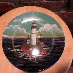 Lighthouse Plate, Lighthouse Wall Décor, Man Cave Décor, Lighthouse - Etsy