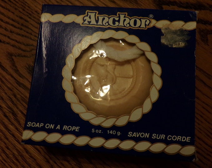 Vintage Anchor Soap on a Rope, Mans Soap on a Rope, Vintage Soap on a ...
