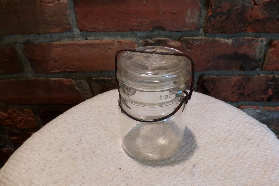 Vintage Bristol Farms Lidded Mason HALF PINT Jar, Bristol Farms 4948 ...