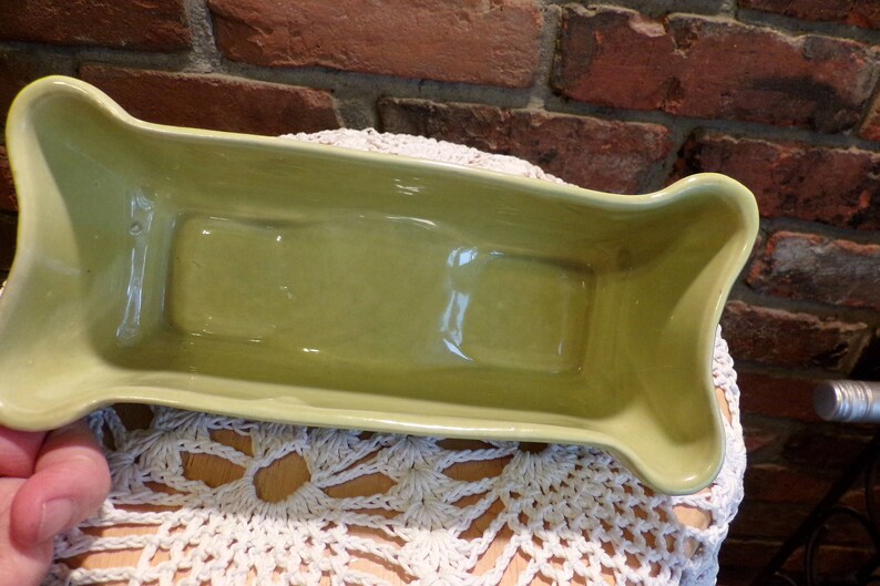 USA Pottery Planter Green Vintage lime green planter USA | Etsy