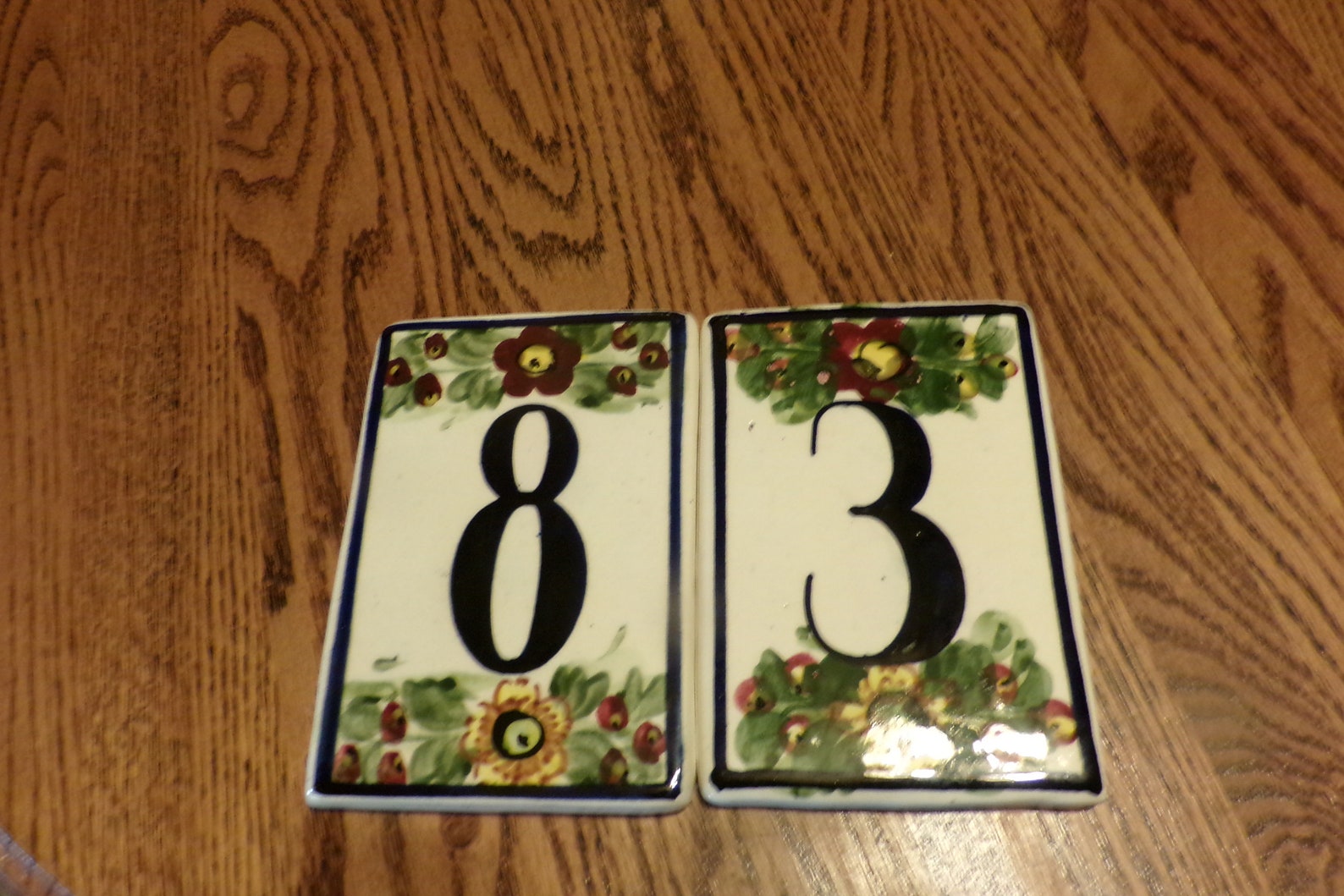 Ceramic House Tile Number Number 3 Tile Number 8 Tile - Etsy