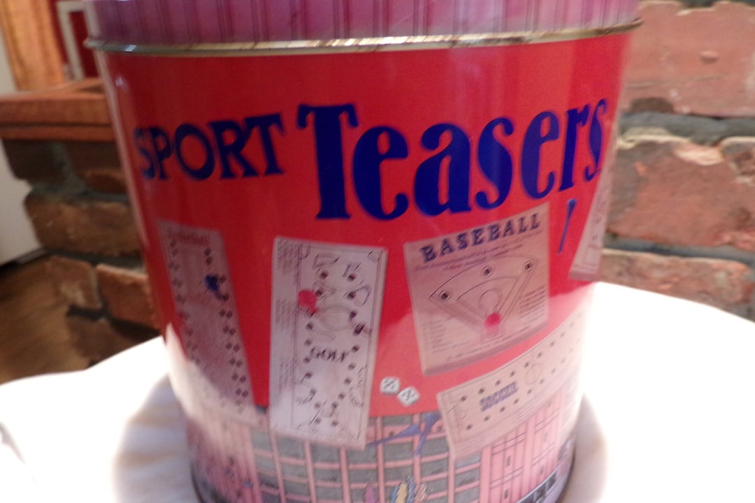 1990 Sport Teasers Game Game in a Tin Sport Teasers 6 - Etsy