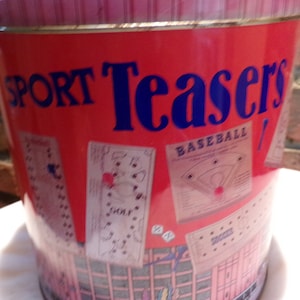 1990 Sport Teasers Game Game in a Tin Sport Teasers 6 - Etsy