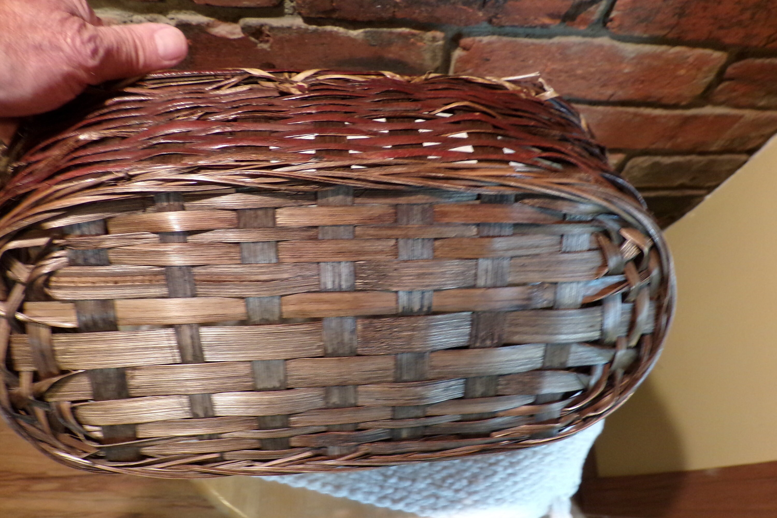 Vintage Wicker Storage Basket Wicker Handled Basket Shabby - Etsy