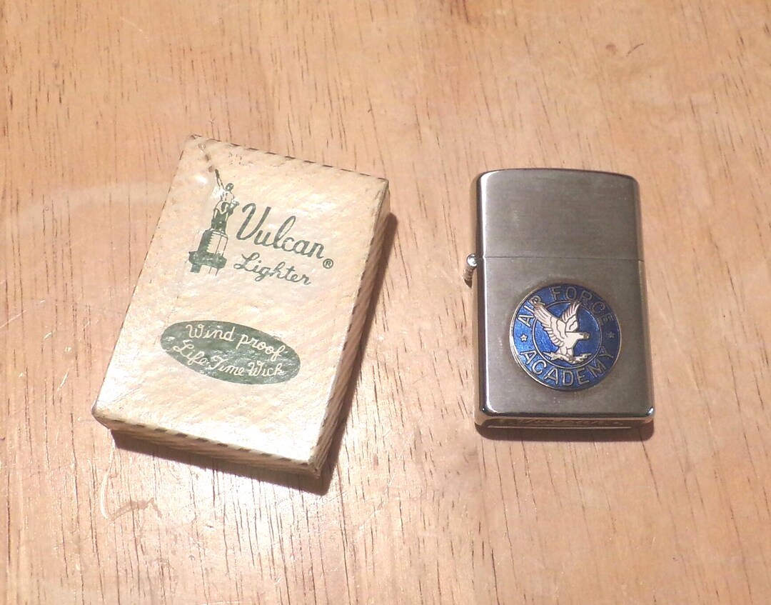 Vintage Vulcan Military Lighters, Boxed USAF Academy Vulcan Lighter ...
