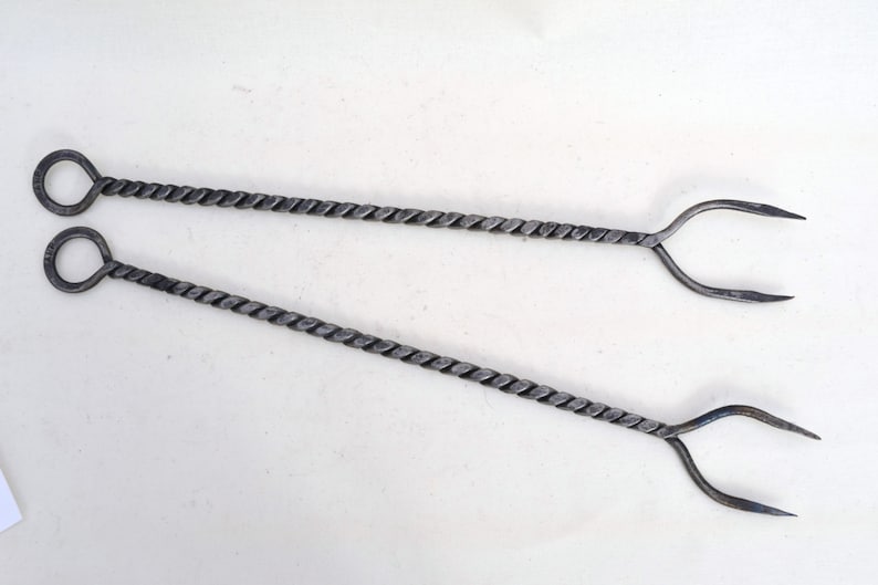 Hand Forged, Wrought Iron, Twist Handle Toasting Fork - 45cm Long - Etsy