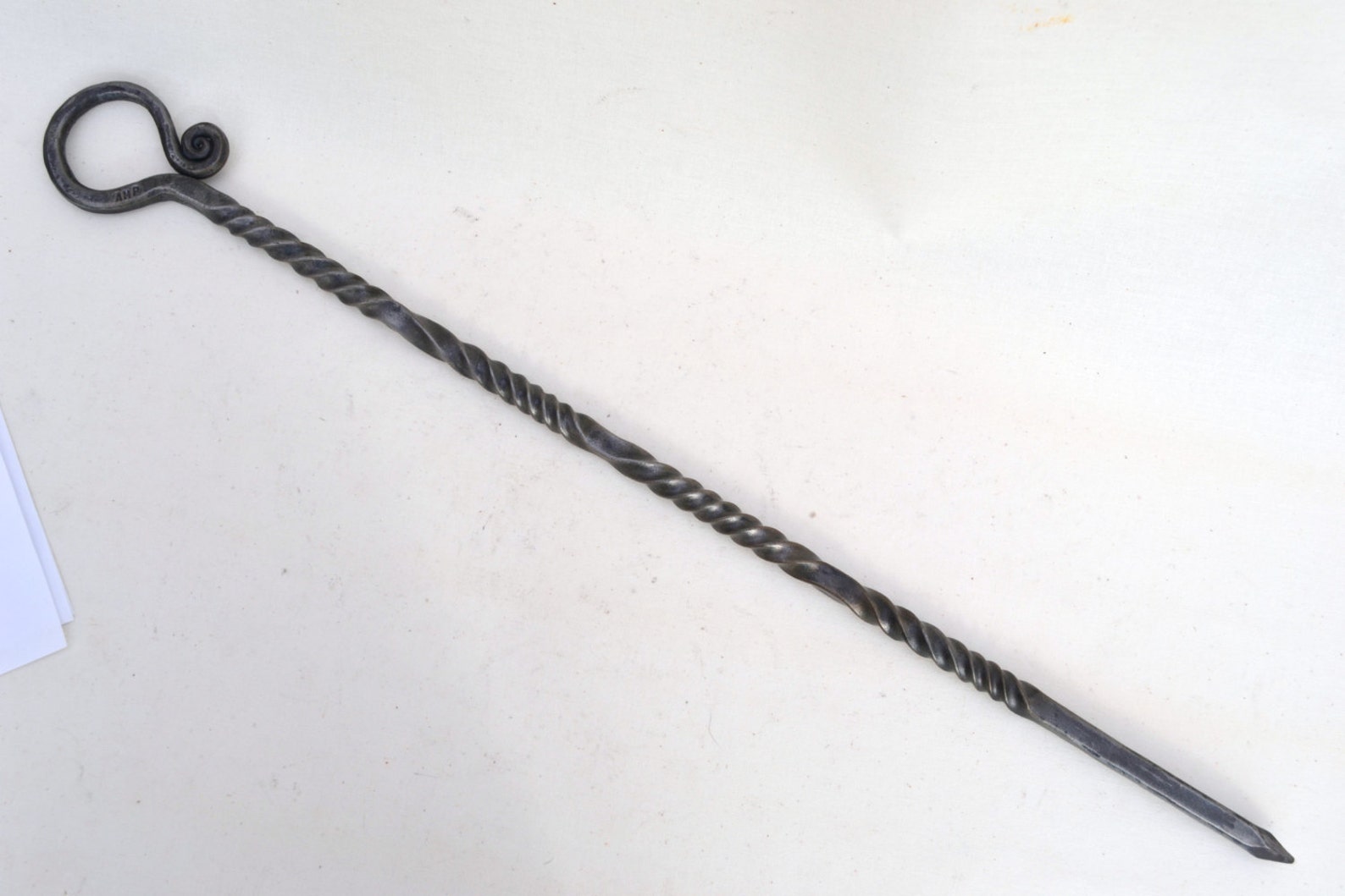 Hand Forged Wrought Iron Shepherds Crook Poker With a Four - Etsy