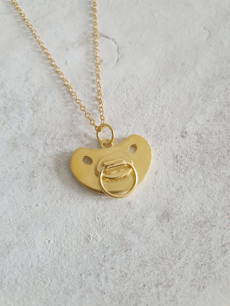 Gold Baby Pacifier Charm,dummy Pendant Necklace, Baby Shower Gift ,mom ...