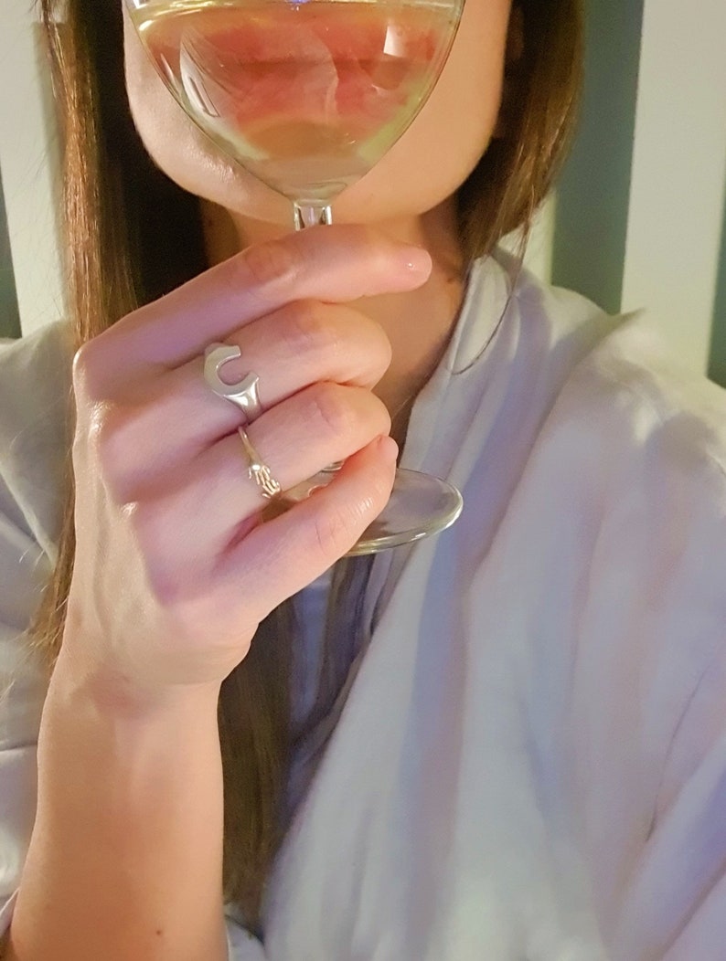 Sterling Silver Horseshoe Signet Ring Good Luck Ring lucky - Etsy