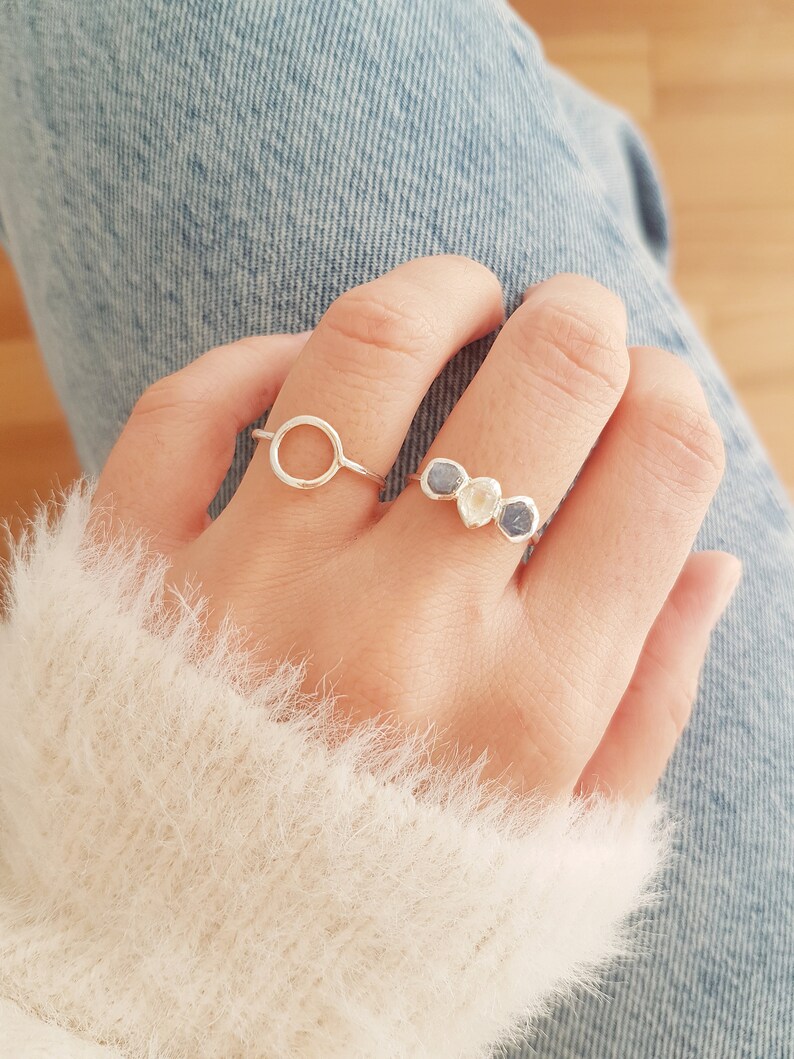 Sterling Silber Offener Kreis Ring Rundring Scheibe - Etsy.de