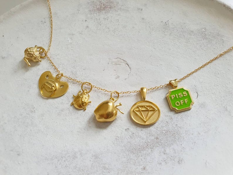 Gold Baby Pacifier Charm,dummy Pendant Necklace, Baby Shower Gift ,mom ...