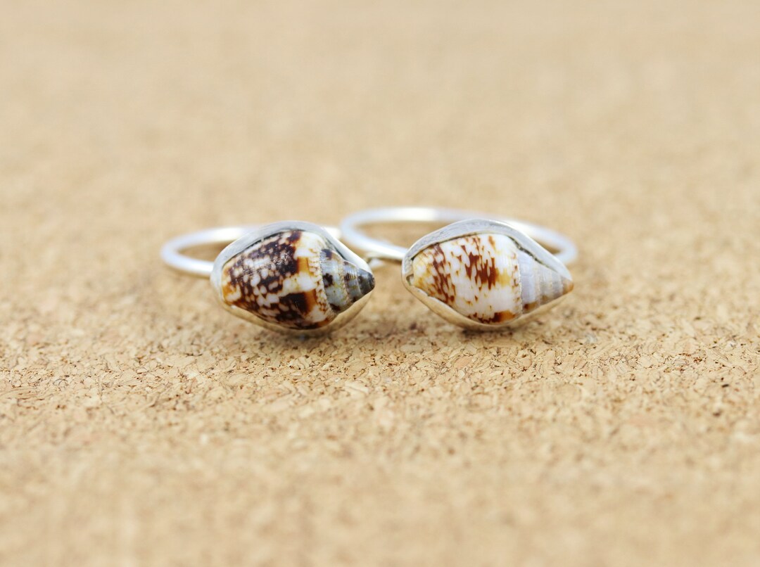 Sterling Silver Natural Sea Shell Ring |bohemian Ring |boho Jewelry ...
