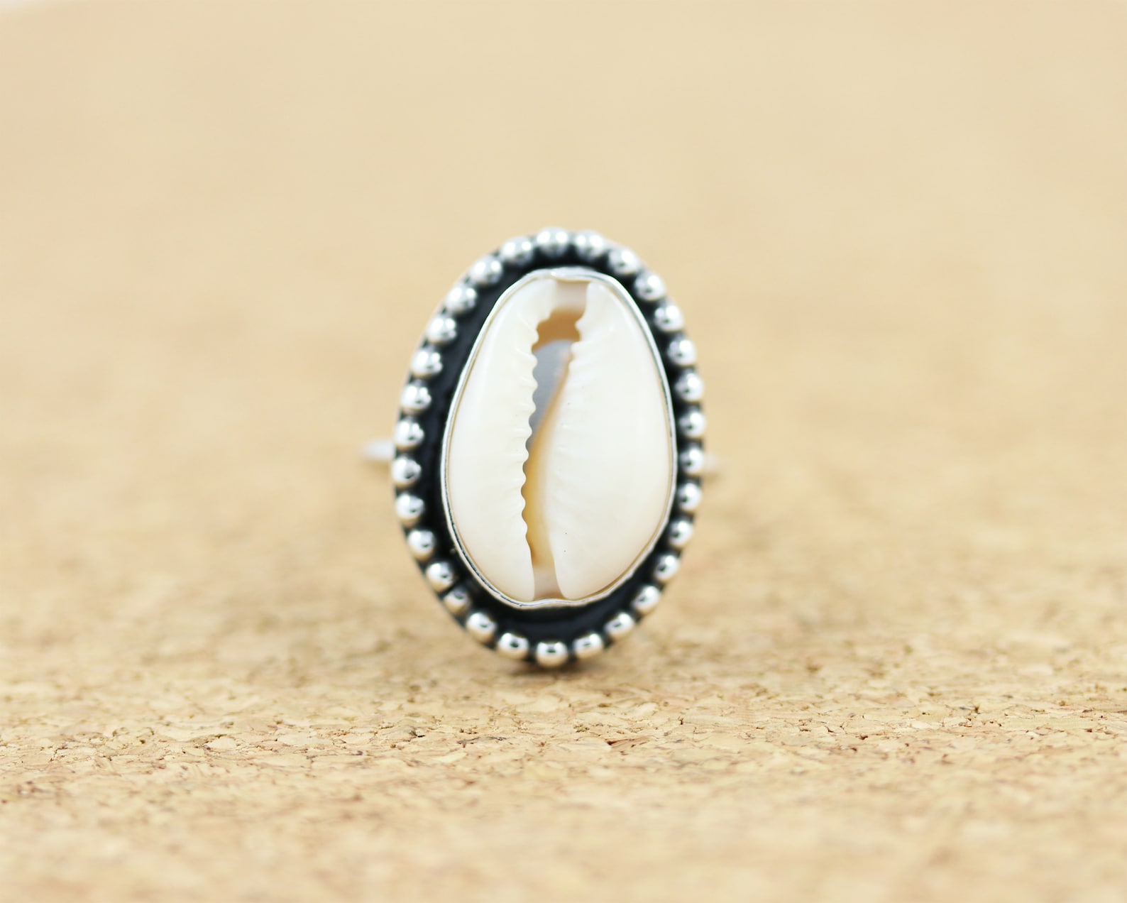 Sterling Silver Cowrie Shell Ring Sea Ring boho Ring | Etsy